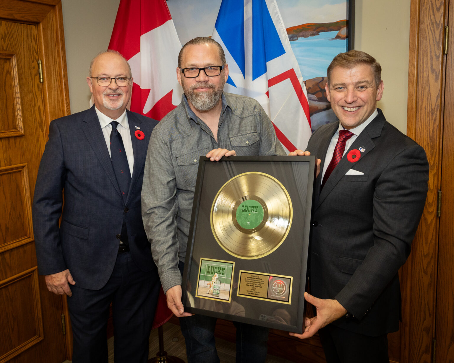 Songwriter Peter Daniel Newman Presented With U.S. Gold Record - MusicNL